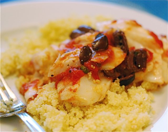Puttanesca Baked Cod
